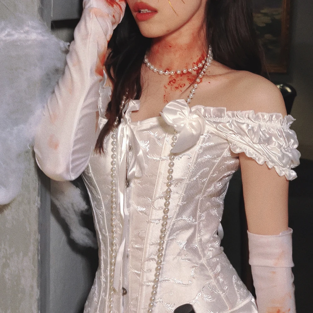 Gothic-Vintage-Corset-Blood-Bride-Medieval-Cosplay-Halloween-Costumes ...