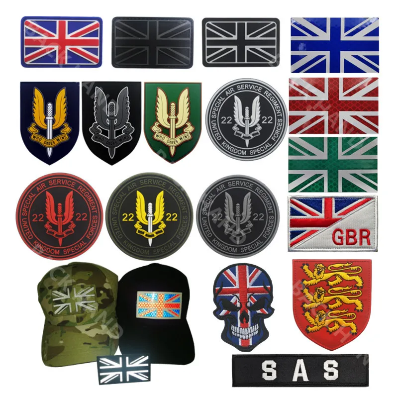 United Kingdom Flag Embroidery Patch SAS British Army Military Patches ...