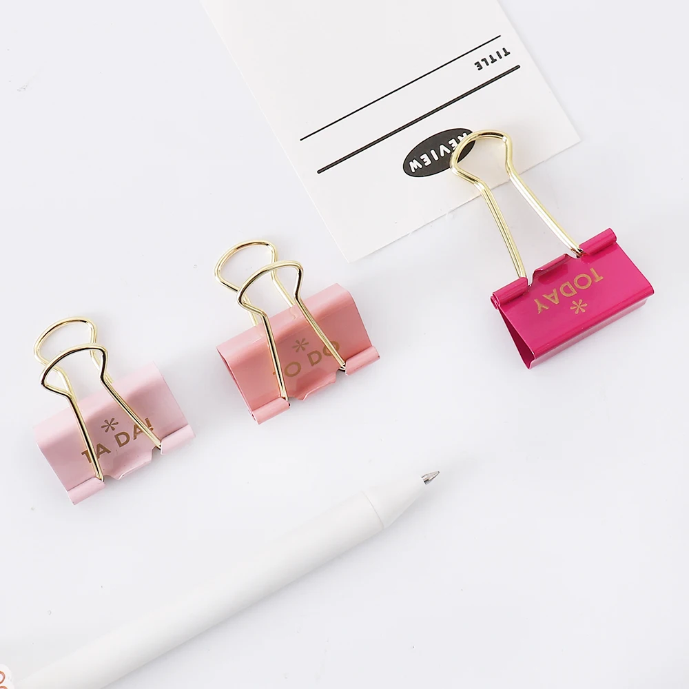 6Db/Tétel Színes Fém Kötőanyag Klipek 32 Mm -Es Jegyzetek Levélpapír ...