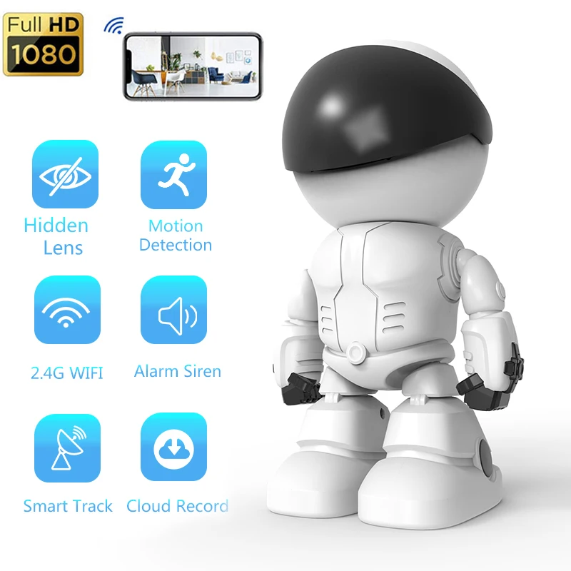 1080P-Security-Robot-Camera-Auto-Tracking-Night-Vision-Mini-Camera ...