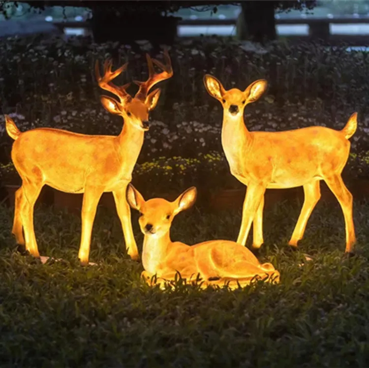 Deer Shape Sculpture Animal Light for Garden Park Landscape Lighting ...