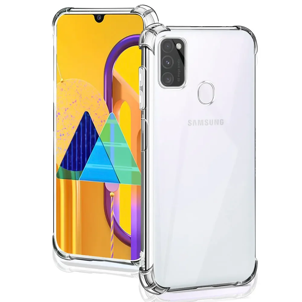 For-Samsung-Galaxy-M30s-Case-Silicone-Soft-Shockproof-Transparent-Cover ...