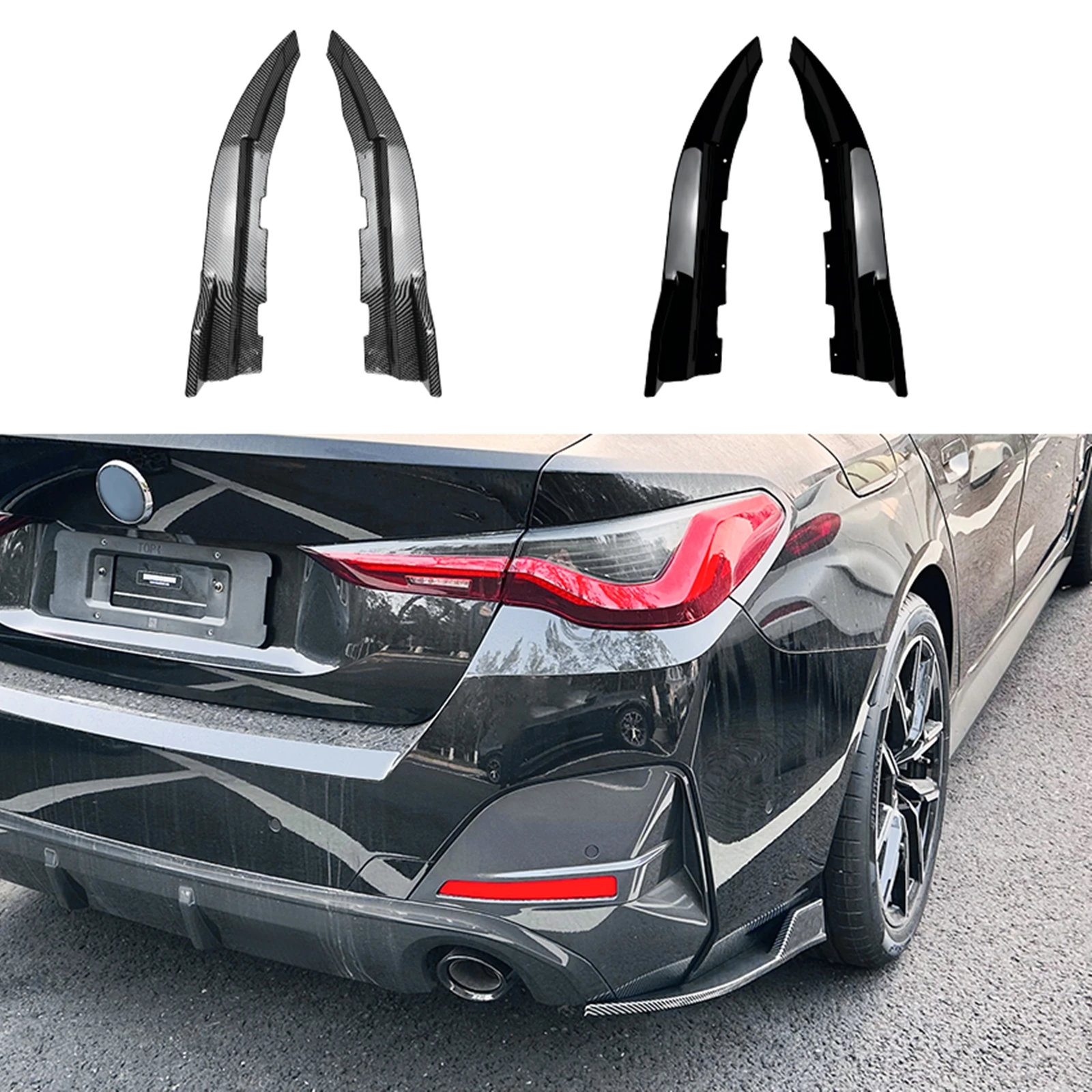 Rear-Bumper-Side-Spoiler-Cover-Lip-For-BMW-4-Series-425i-430i-G22-G23 ...