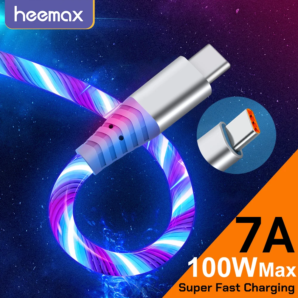 7a 100w Flow Luminous Usb Type C Cable For Huawei P50 Honor 3a Fast ...