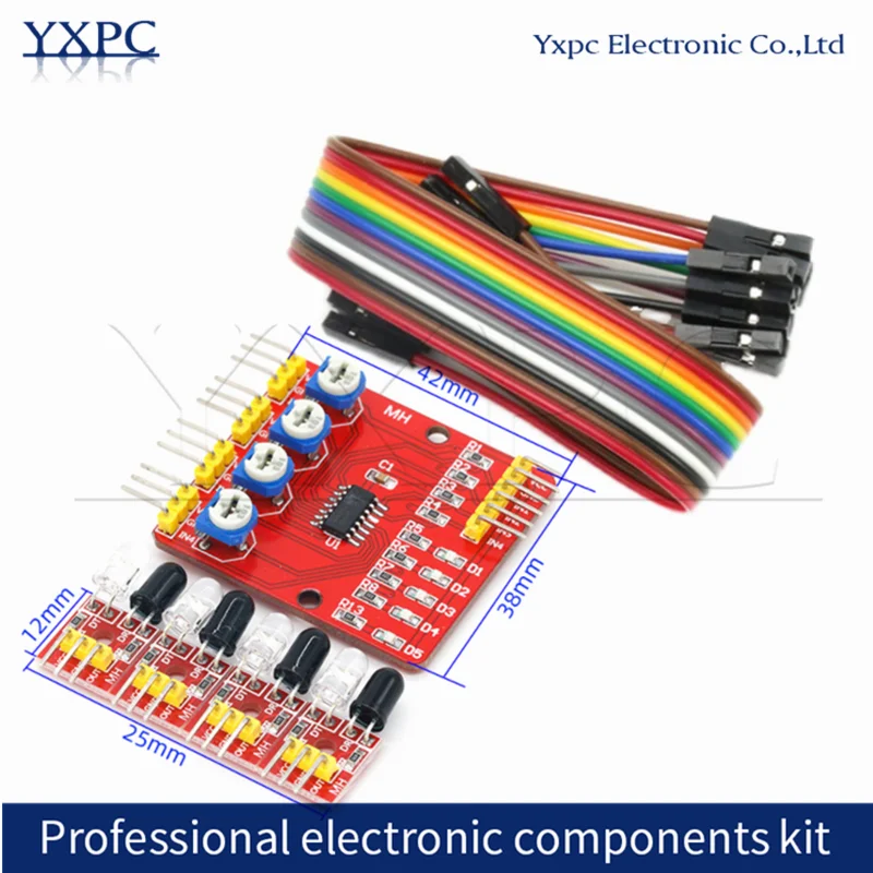 Four-way-infrared-tracing-4-channel-tracking-module-transmission-line ...