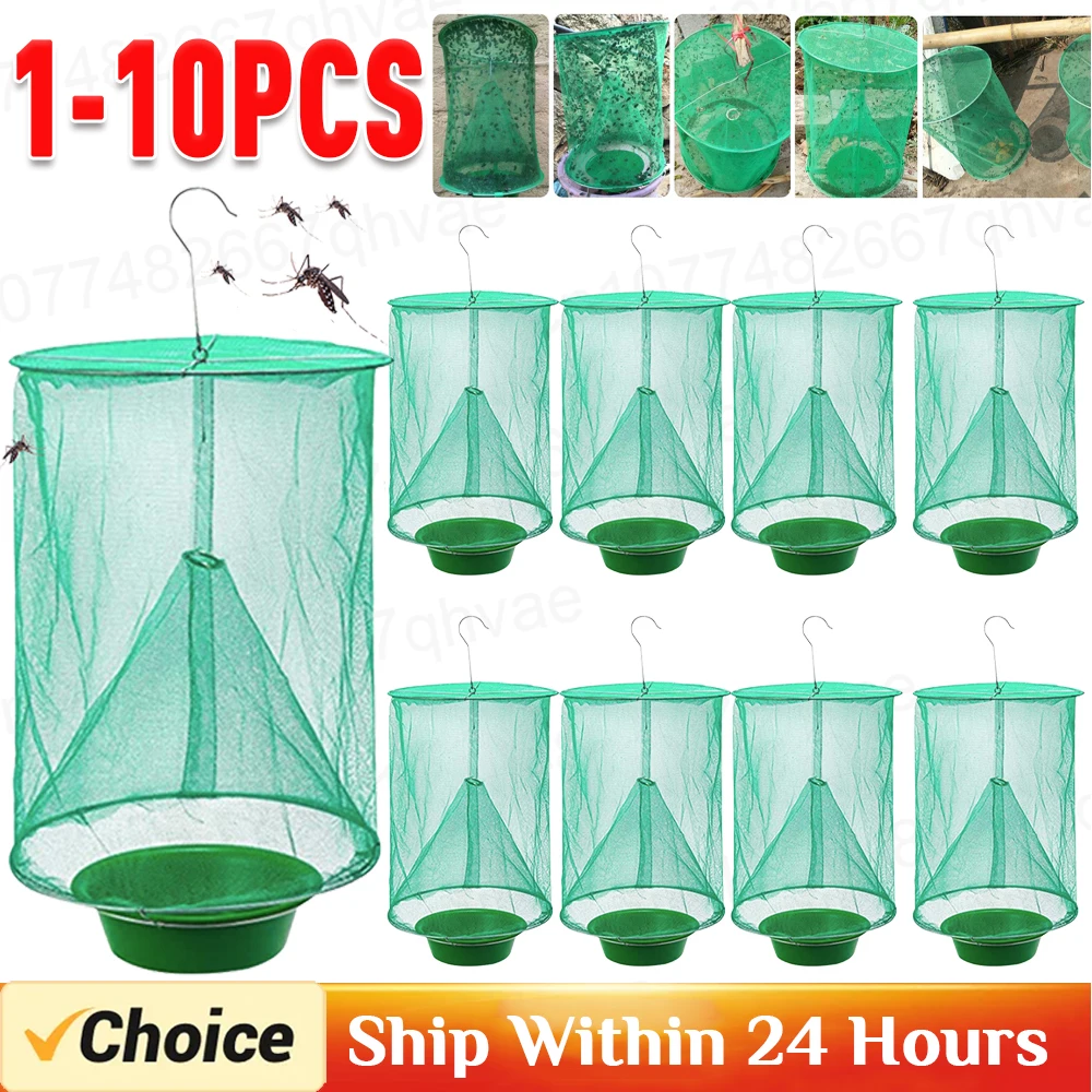 1-6PCS-Fly-Traps-Outdoor-Insect-Catcher-Killer-Pest-Control-Reusable ...
