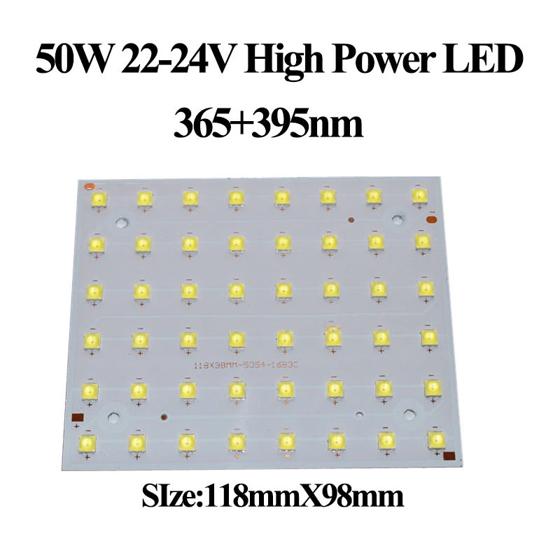 24v-50w-High-power-Ultraviolet-Led-Lamp-Beads-Uv-365nm-395nm-Curing ...