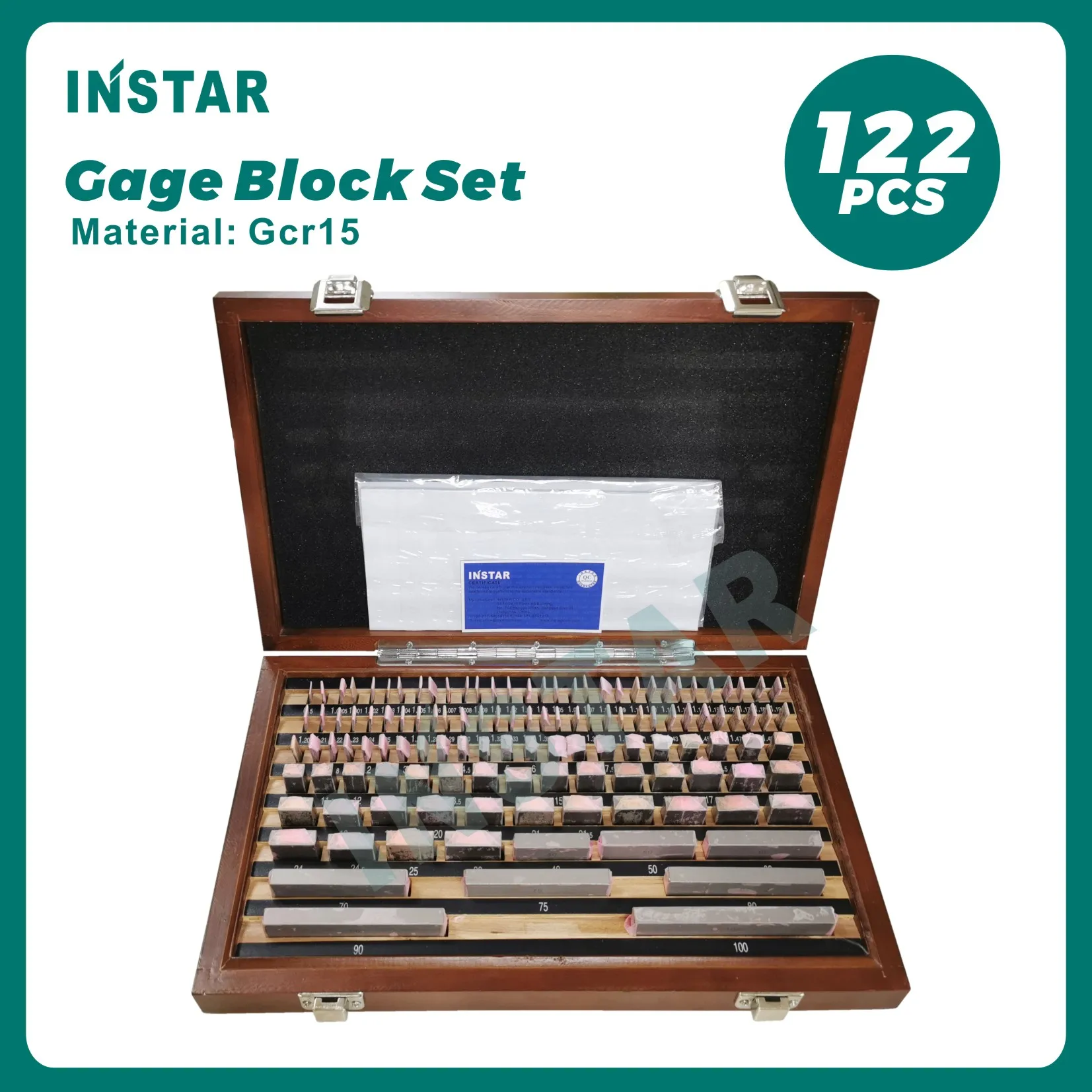 INSTAR-122pcs-Gage-Block-Set-Grade-0-Medium-Class-Accuracy-0-00045mm-Hardened-Steel-Gcr15 ...