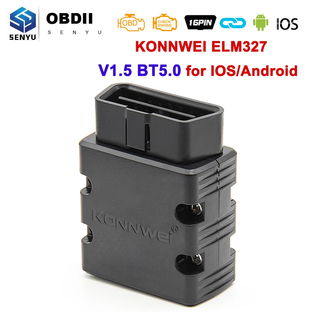 KONNWEI-ELM327-V1-5-OBD2-Scanner-PIC18f25k80-ELM-327-V1-5-Bluetooth-5-0 ...