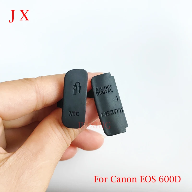 2x New Interface Rubber Cover for Canon EOS 600D USB Port Cap Skin Door ...