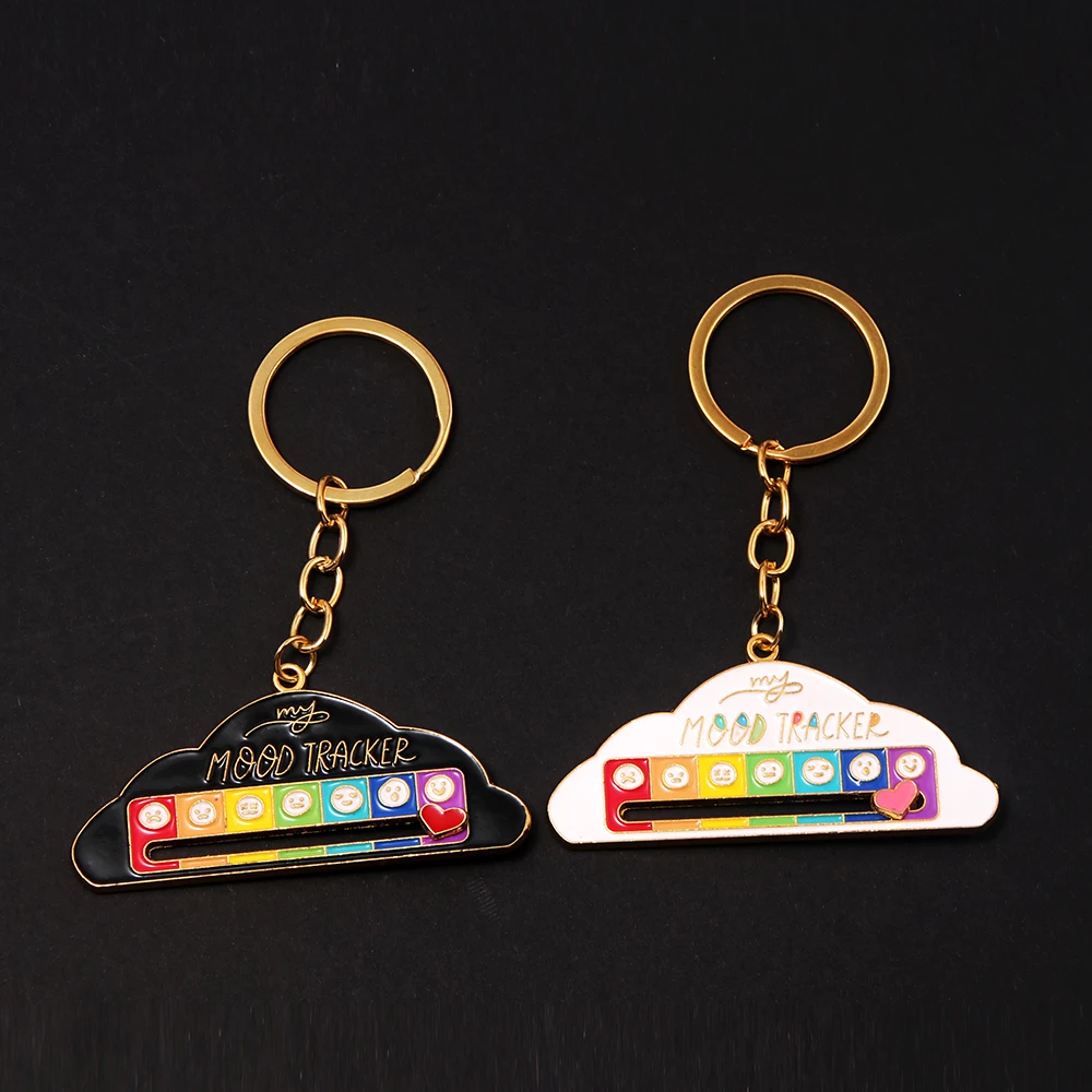 My-Social-Battery-Cloud-Shape-Keychain-Sliding-Interactive-Mood ...