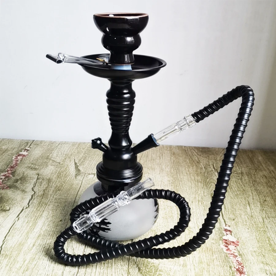 Juego-de-Cachimba-de-Arabia-botella-de-vidrio-Shisha-de-un-solo-tubo ...