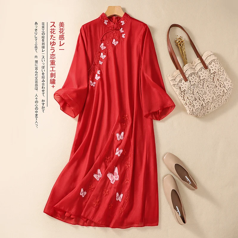 M 4XL Plus Size Chinese Style Improved Hanfu Dress Women 2023 Summer ...