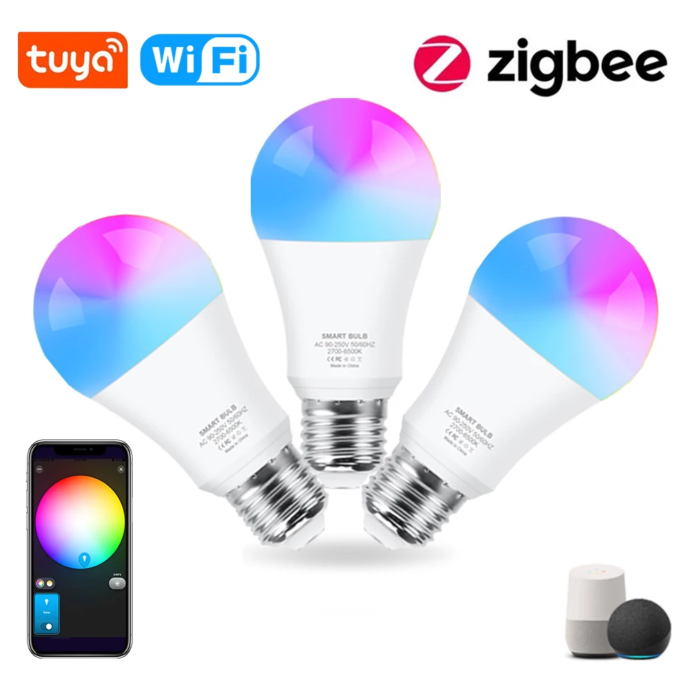 Ampoule-LED-Zigbee-3-0-Lampe-Wifi-pour-Maison-Intelligente-Compatible-avec-Alexa-Amazon-Google ...