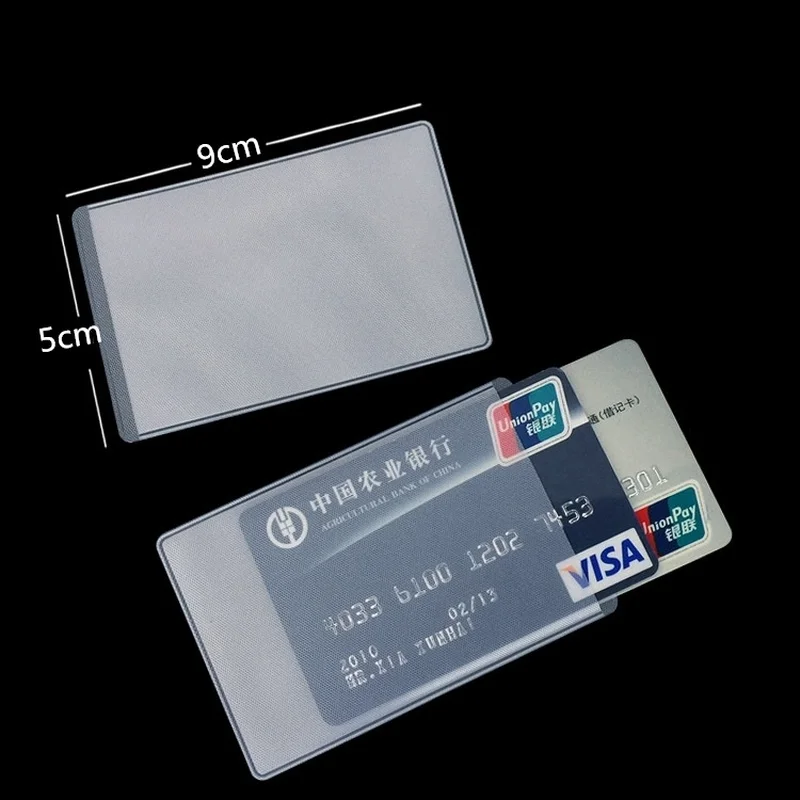 10pcs-lot-Transparent-Bank-Credit-Card-Protector-Case-ID-Card-Holder ...
