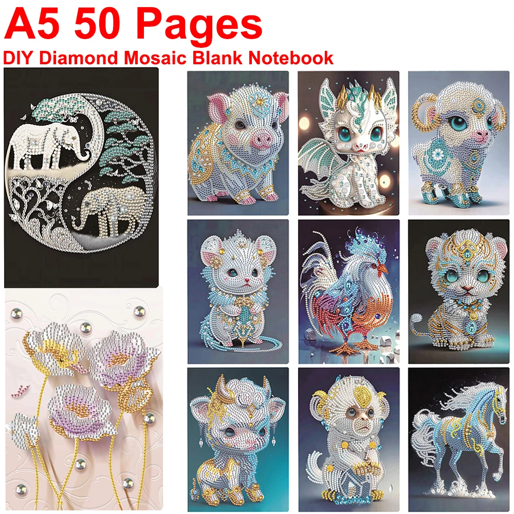 50-Pages-A5-Diamond-Painting-Notebook-DIY-Special-Shaped-Diamond ...