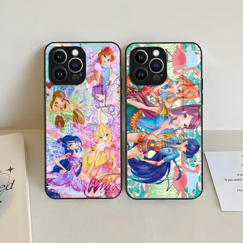 W-Winx-ClubS-Phone-Case-Tempered-Glass-For-IPhone-14-12-13-11-Pro-XS ...