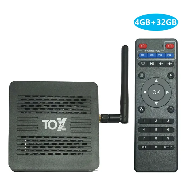 Original TOX3 Smart TV Box Android 11 4GB 32GB Amlogic S905X4 2T2R Dual ...