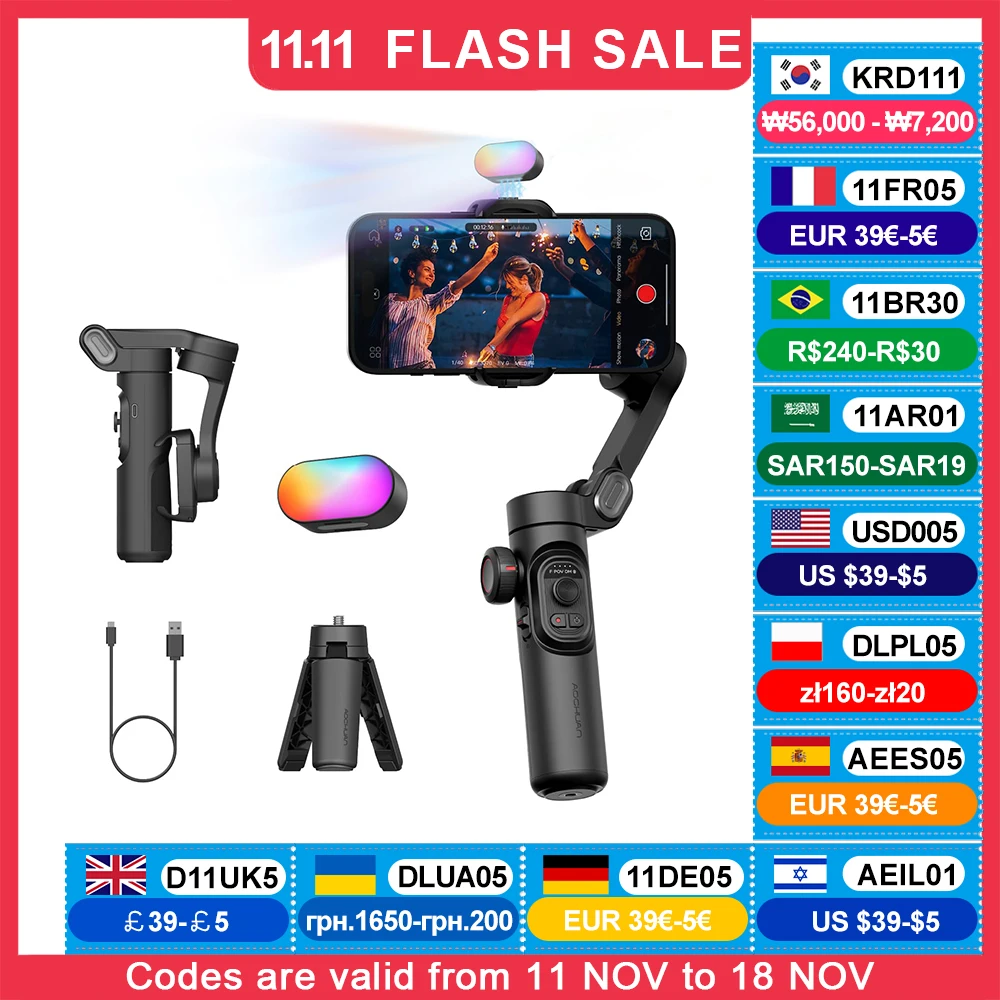 Aochuan-estabilizador-gimbal-port-til-de-3-eixos-para-smartphone-com ...