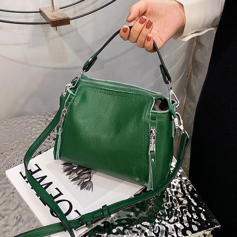 100% Genuine Leather Women Handbags Cowhide Women Shoulder bag Fashion ...