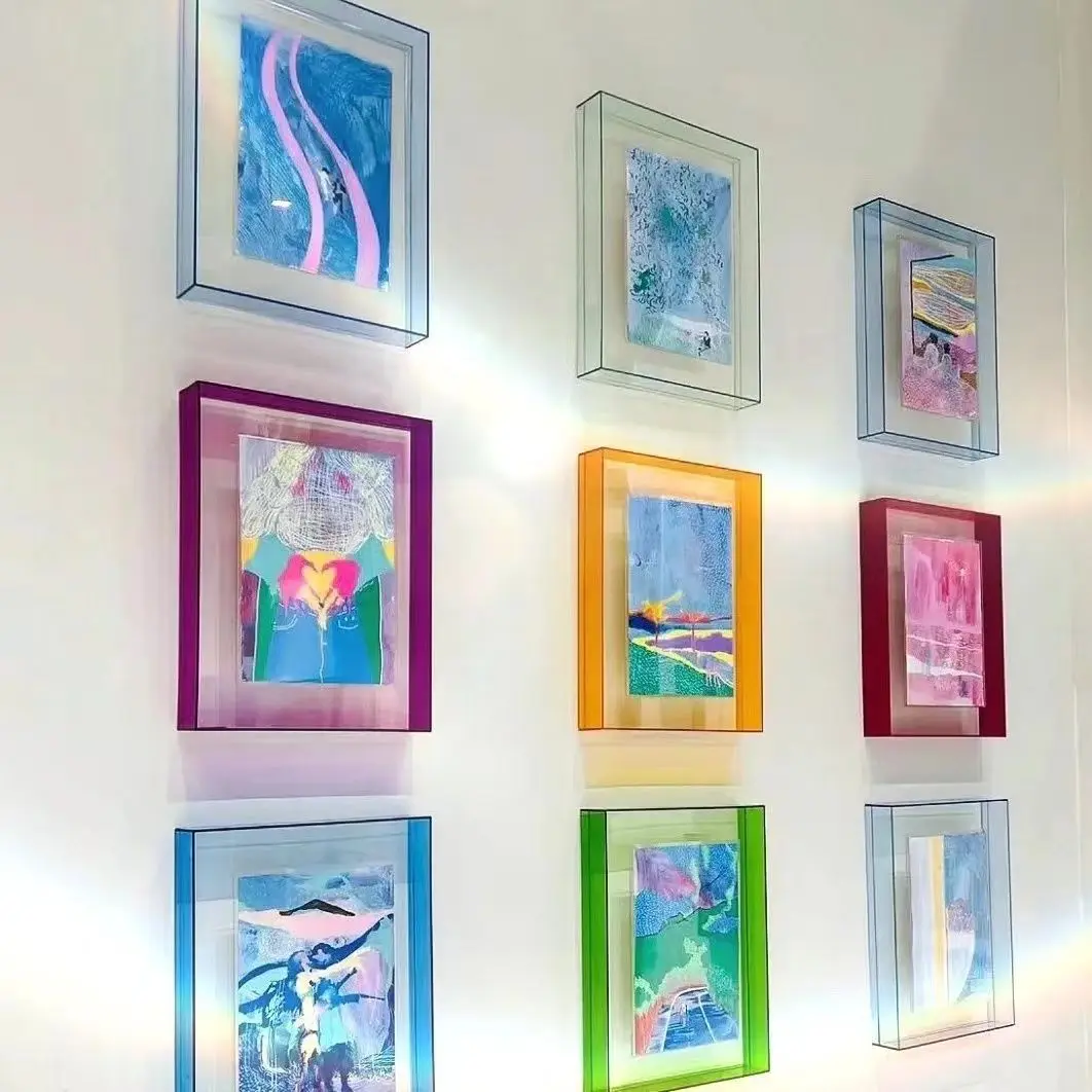 Wall-mounted-Acrylic-Photo-Frame-Colorful-Decorative-Frame-Framing ...