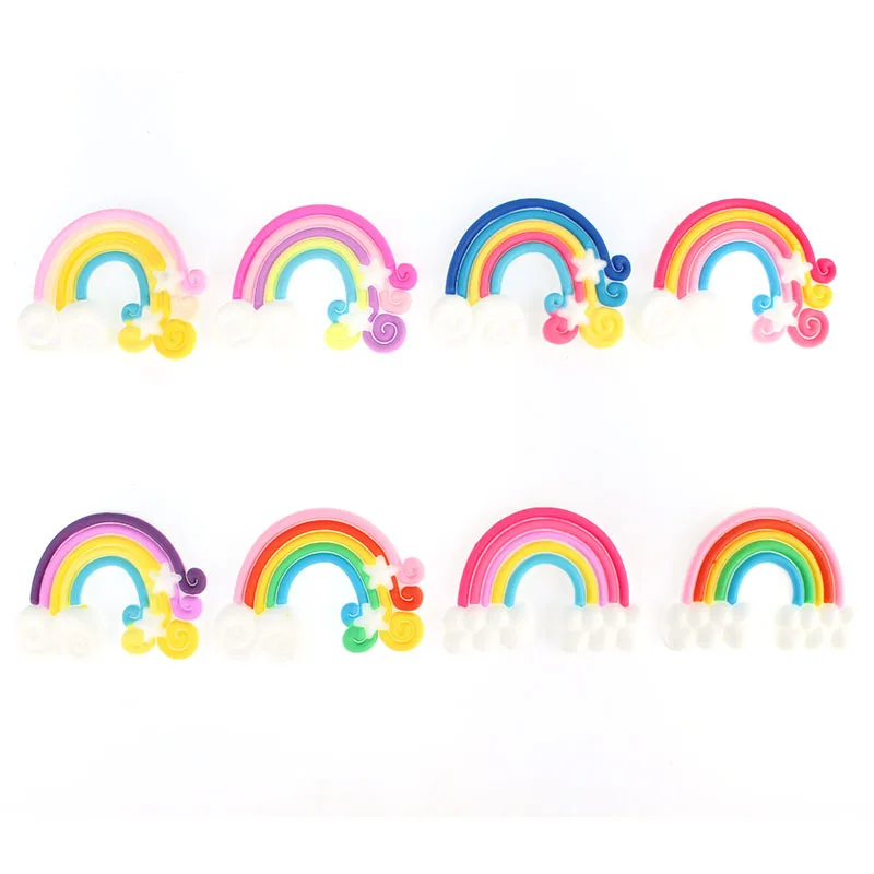 10pcs Cake Topper Rainbow Multi Color Birthday Party Baking Cake Topper ...