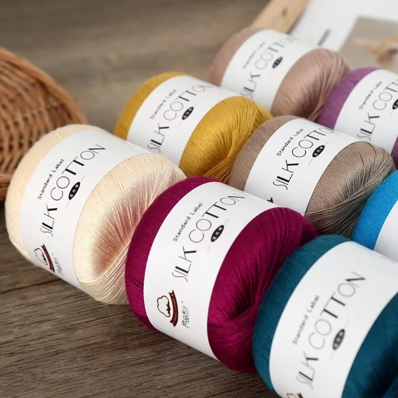 50g-PC-Lace-Cotton-Yarn-Silk-Hand-Knitting-Crochet-Thin-Lace-Yarn-For ...