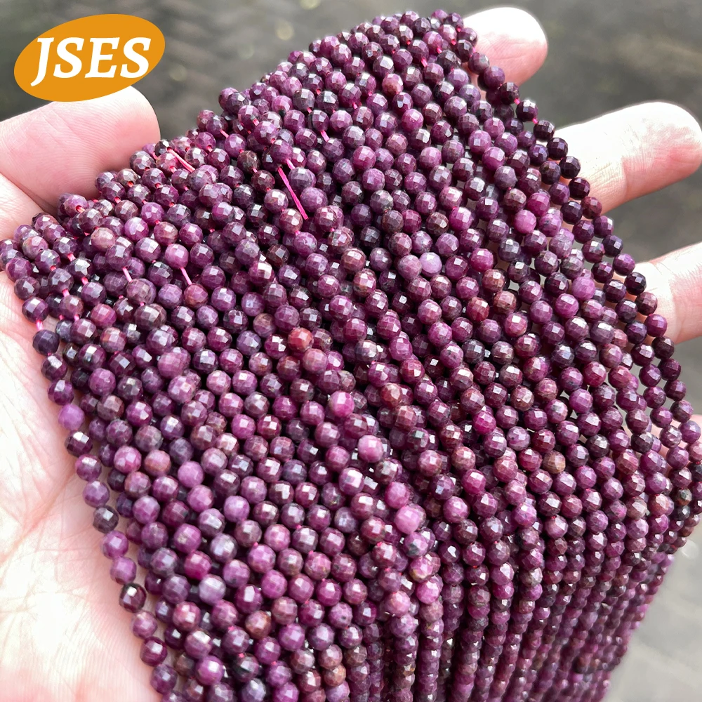 Natural-Ruby-Faceted-Beads-Without-Heat-Treatment-Loose-Ruby-Gemstone ...