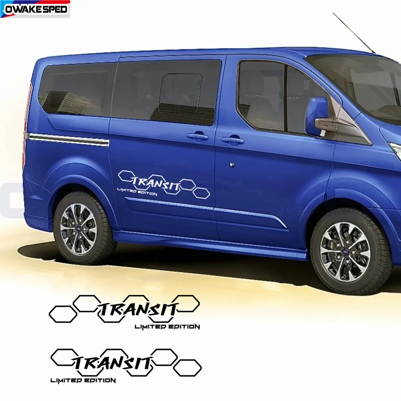 2pcs-Car-Body-Sticker-For-Ford-Transit-Connect-Custom-Van-Camper-Auto ...