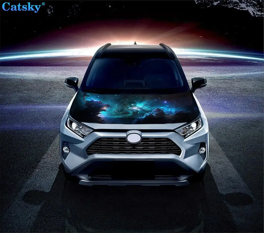 Realistic Color Cosmos with Nebula Car Hood Decal Truck Decals Vinyl ...