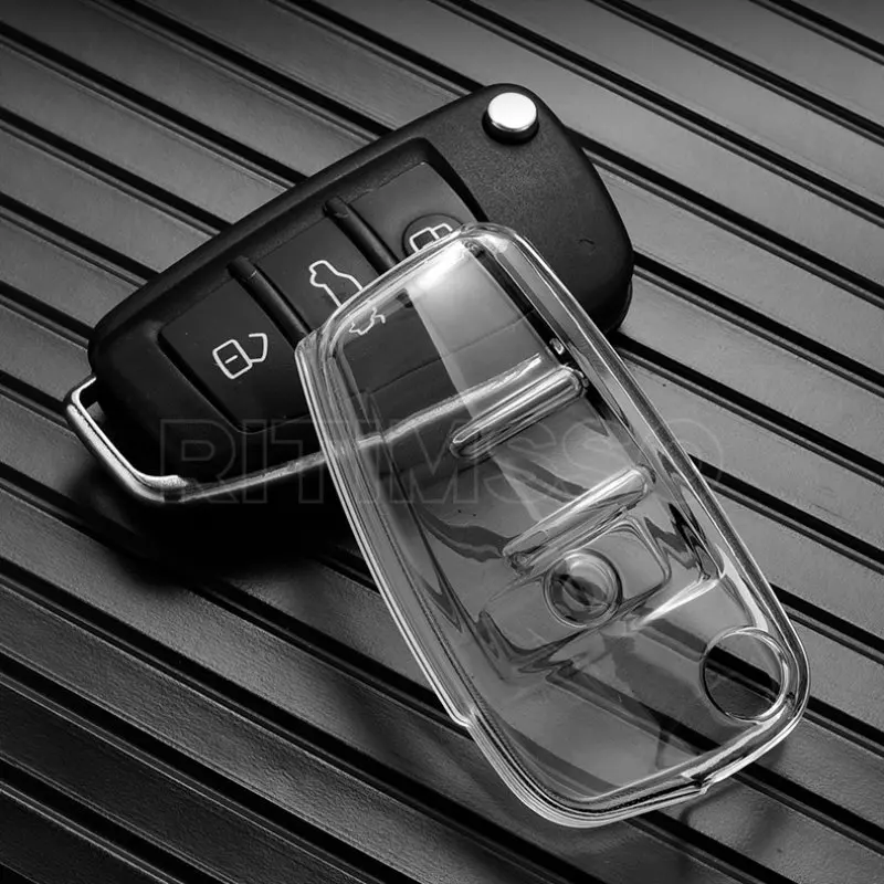 New TPU Car Folding Key Cover Case For Audi A1 A3 8P A4 A5 A6 C7 A7 S3 ...