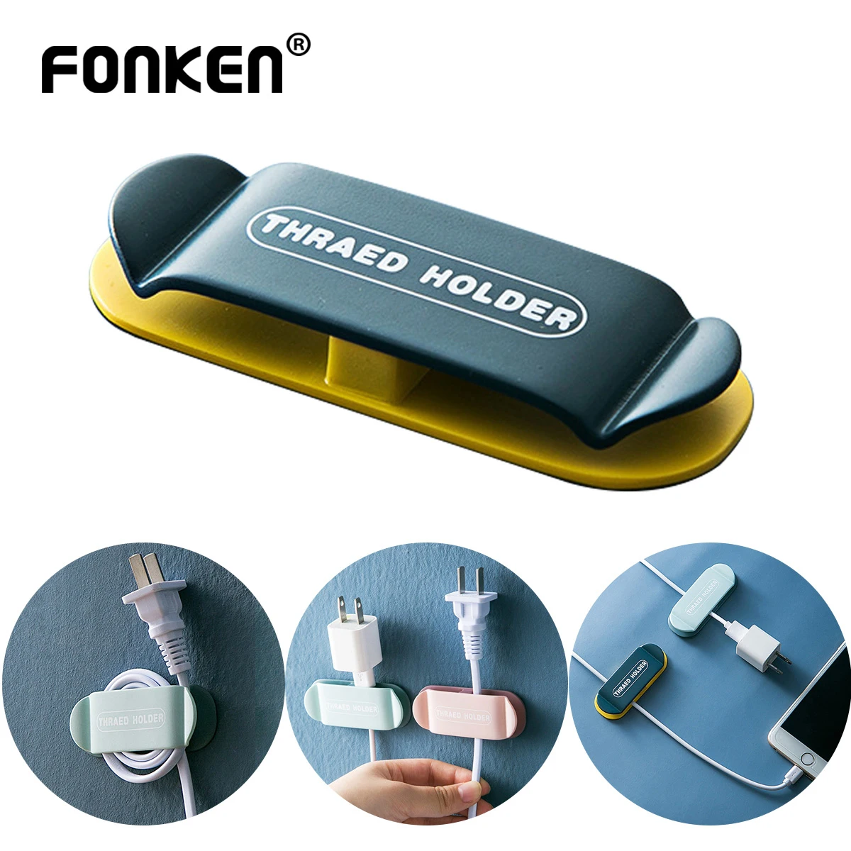 FONKEN-FM831-Househeld-Cable-Holder-Power-Wall-Power-Cable-Organizer ...