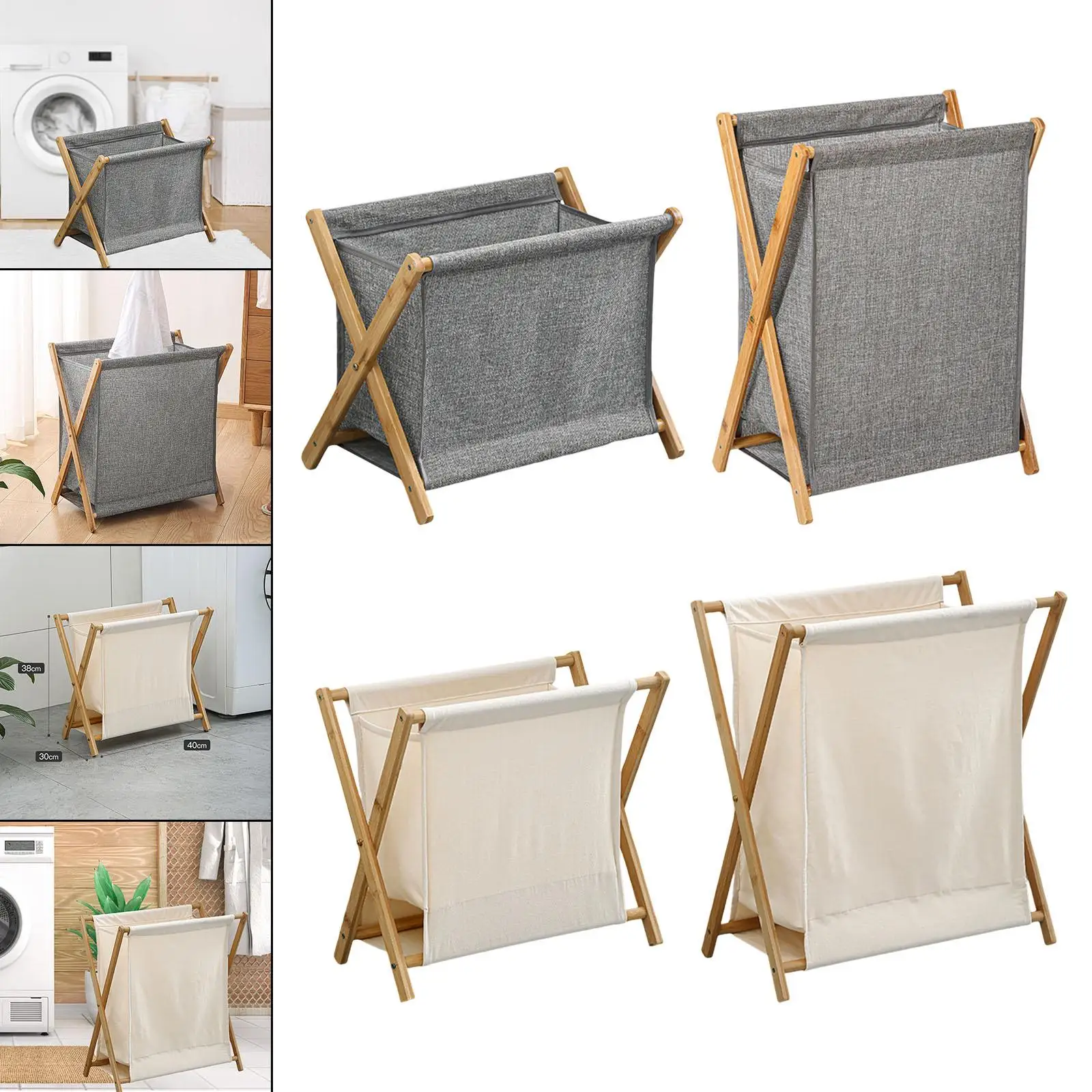 Foldable-Wood-Dirty-Clothes-Laundry-Storage-Basket-Easy-Carry-Strong ...