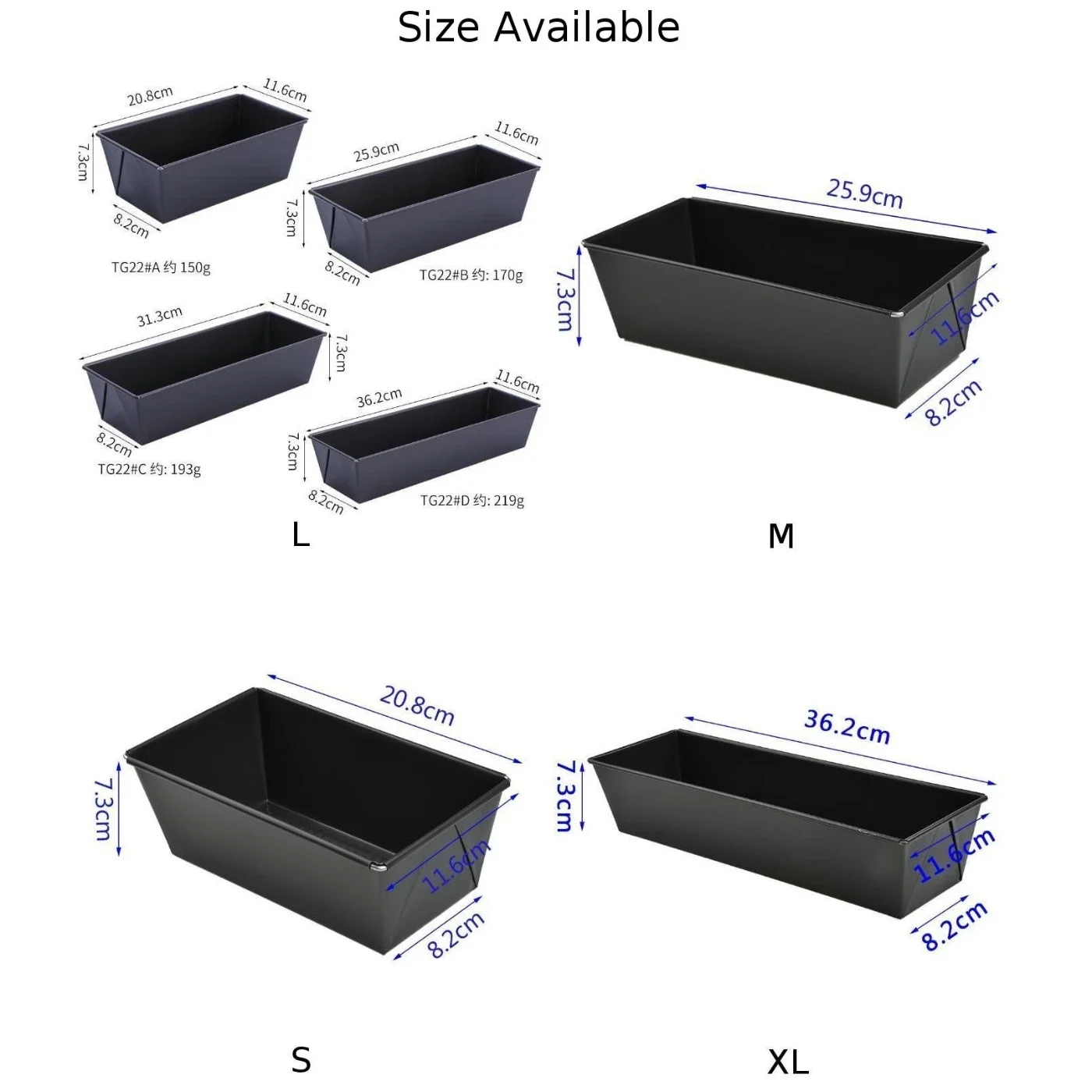Tray-Baking-Mold-Cake-Pan-Toast-Carbon-Steel-Loaf-Mold-Mould-Non-Stick ...