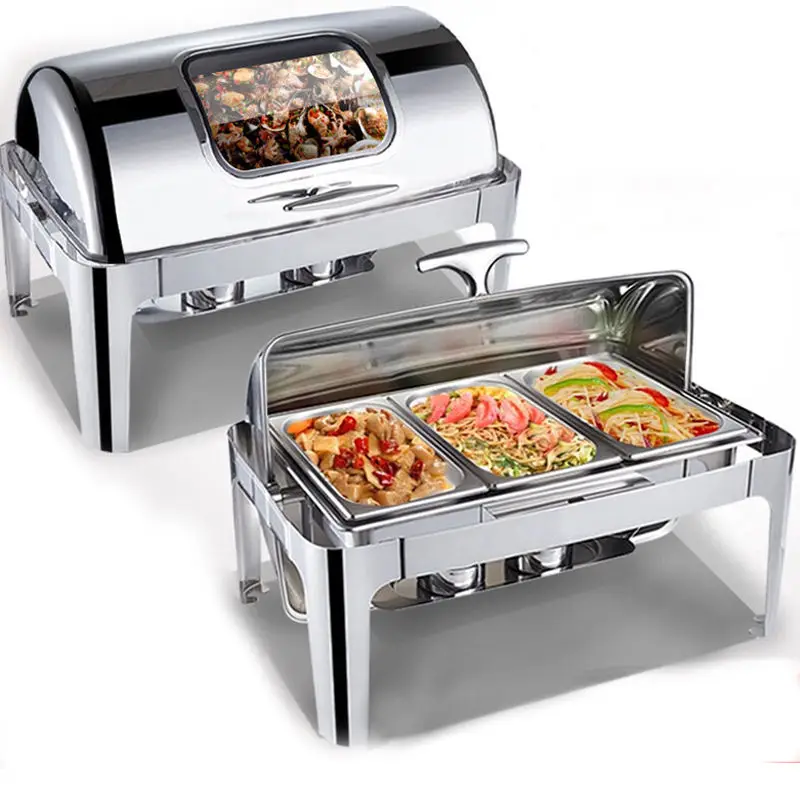 Stainless-steel-silver-golden-colour-luxury-server-chafer-food-warmer ...