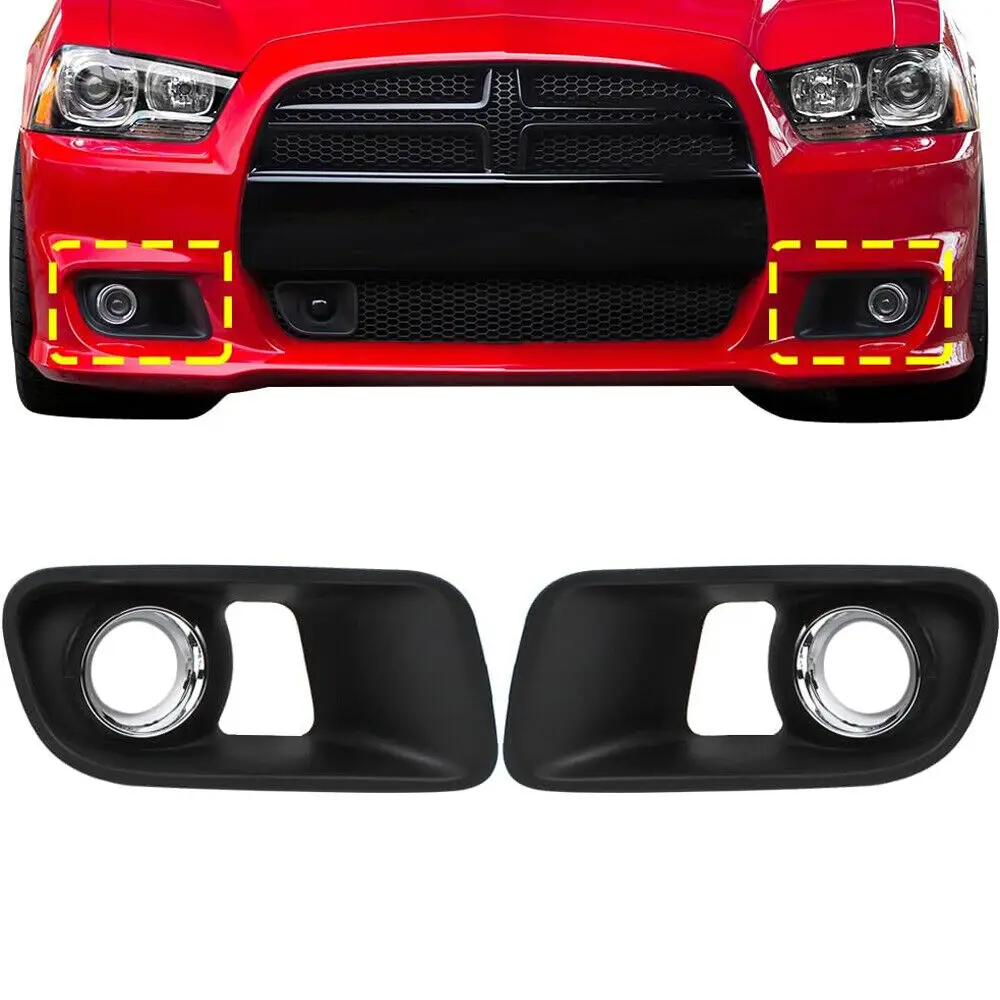Front-Bumper-Fog-Light-Lamp-Cover-For-Dodge-Charger-SRT-8-2012-2013 ...