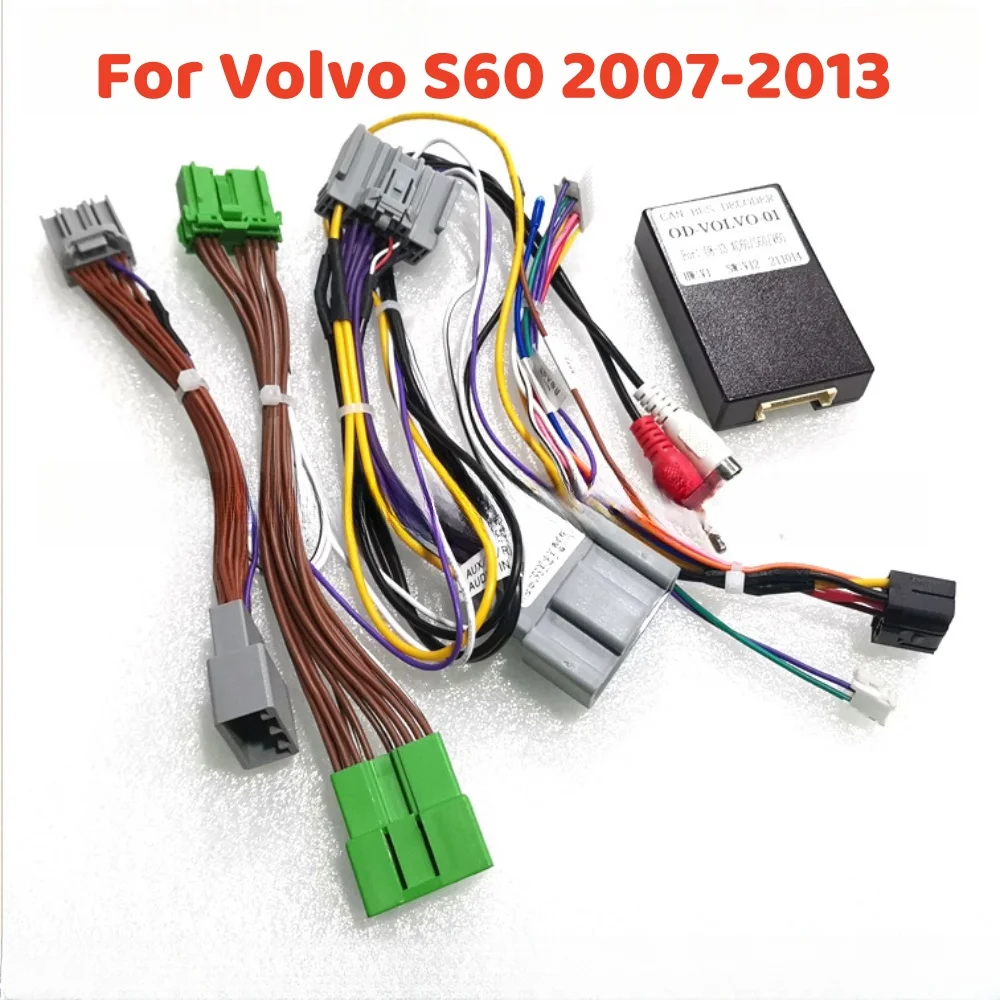 Car Audio Wiring Harness with Canbus Box For Volvo S60 XC60 V60 2007 ...