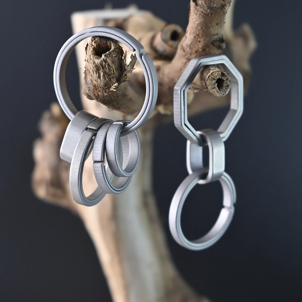 Real Titanium Alloy Key Ring Ultra Lightweight Titanium Alloy High-end ...