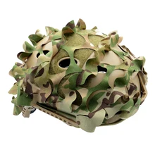 3D Camo Net Airsoft Helmet Cover Laser Cut Nylon Drawstring Helmet ...