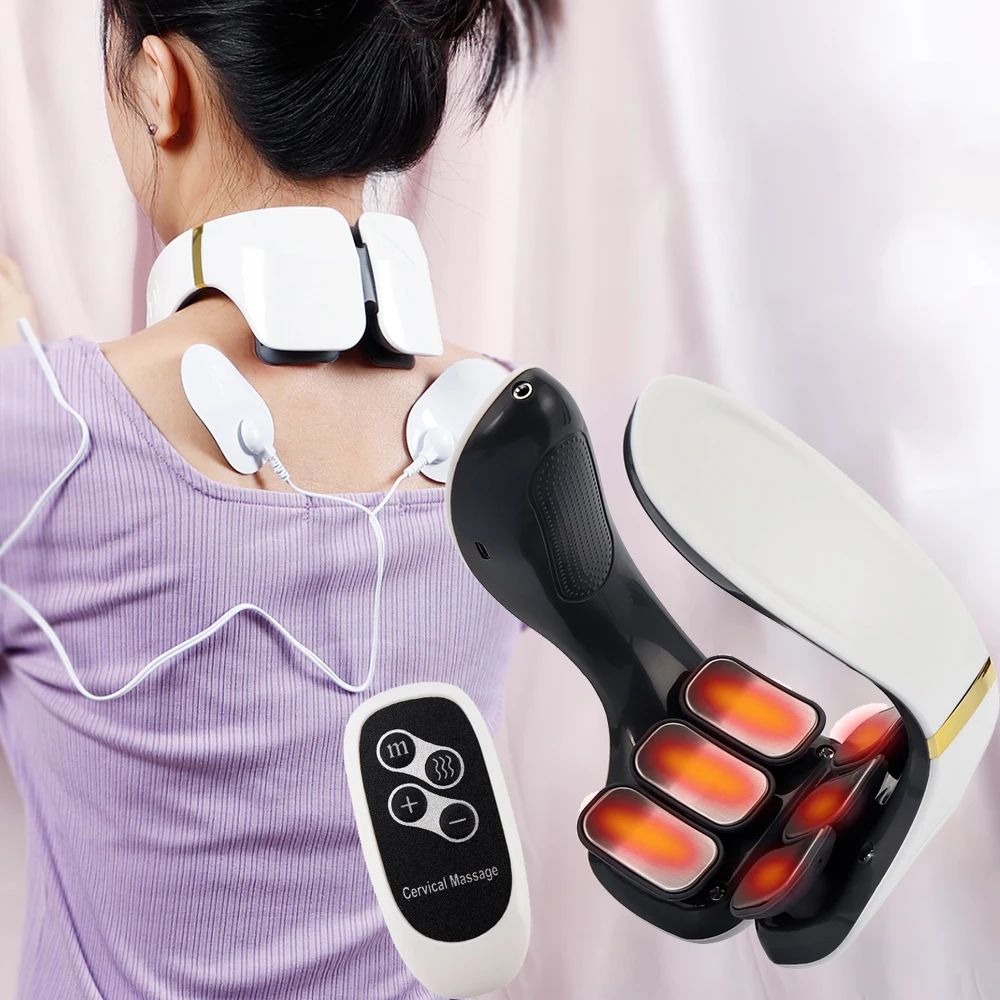TENS-Pulse-Neck-Massager-Heating-Pain-Relief-Deep-Tissue-Trigger-Point ...