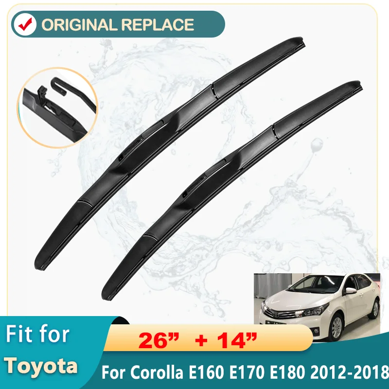 2PCS-For-Toyota-Corolla-E160-E170-E180-2012-2018-26-14-Front-Wiper ...