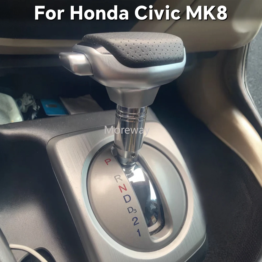 Leather-Auto-Shift-Knob-gear-stick-shifter-ball-Lever-Handle-for-Honda ...