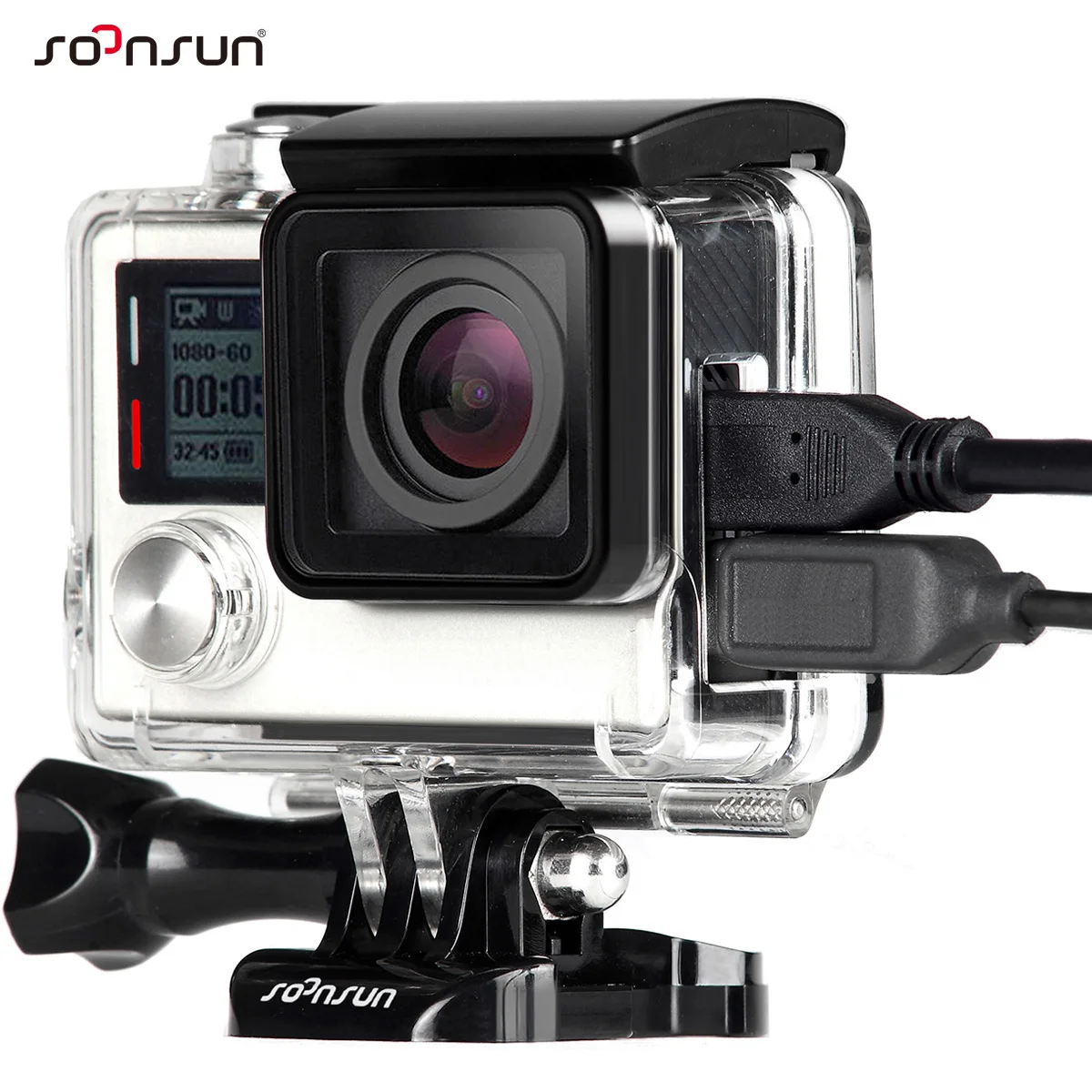 SOONSUN-Skeleton-Housing-Case-para-GoPro-Hero-4-3-Plus-3-Side-Open ...
