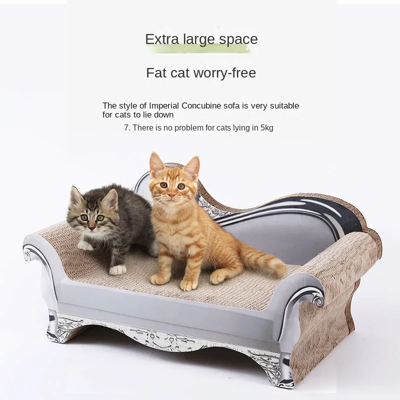 Cat-Scratcher-Sofa-Bed-Corrugated-Cardboard-Scratching-Lounge-Luxury ...