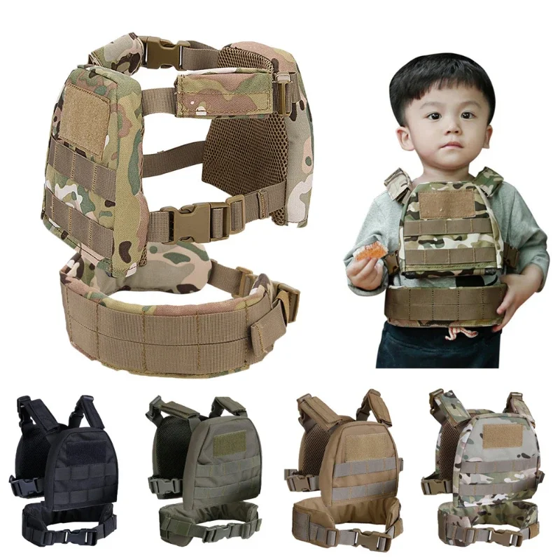 Kids Airsoft Molle Vest Camouflage Tactical Bulletproof Vests Military ...