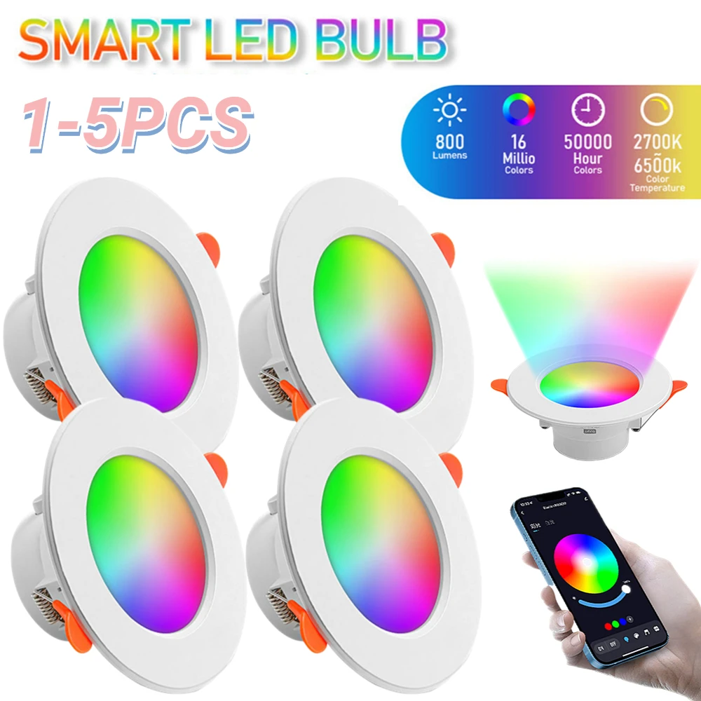 10W-RGB-Smart-Spotlight-Bluetooth-Compatible-Recessed-Ceiling-Lamp ...