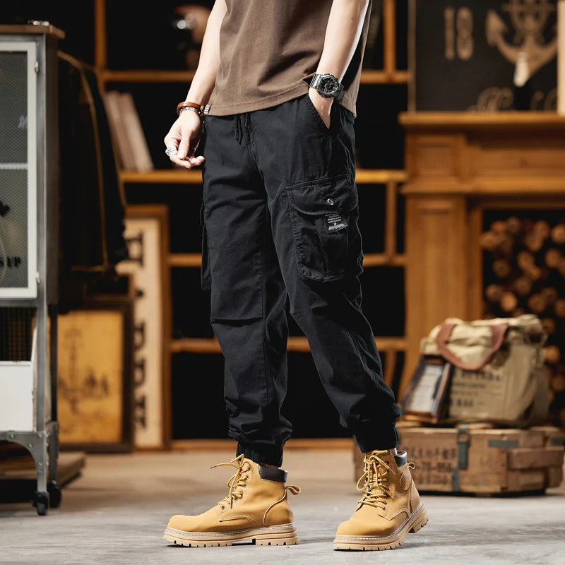 JAYSCE Men's Fashion Oversized Amikaji Cargo Pants Outdoor Grey Pants ...