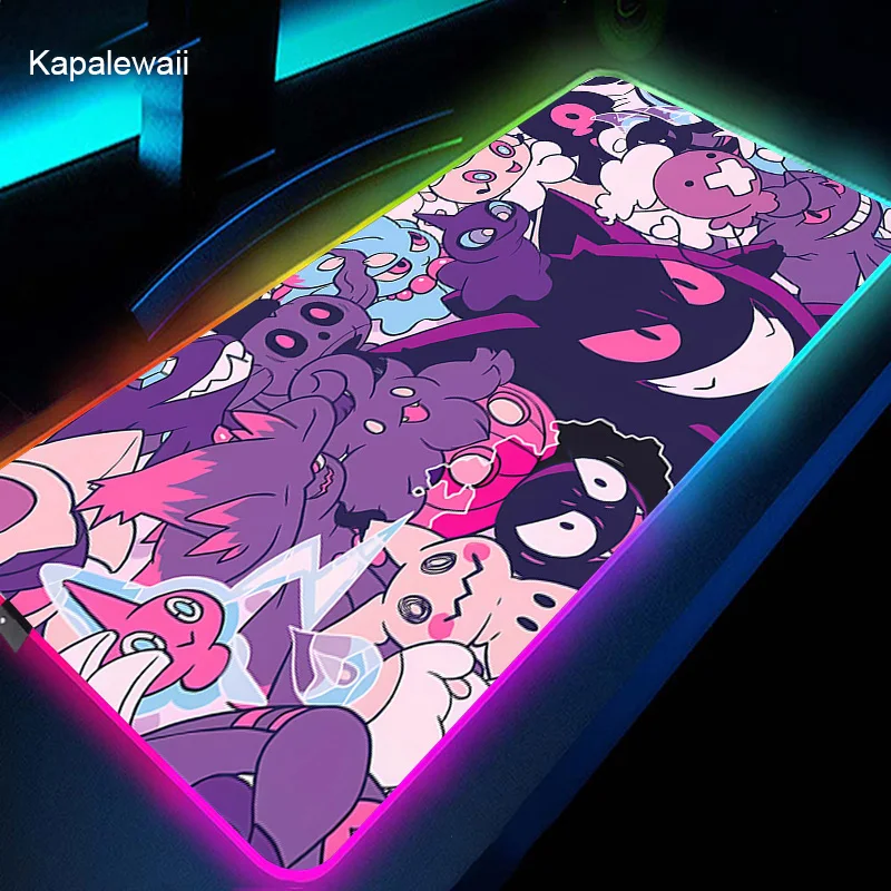 RGB-Anime-Mouse-Pad-Paisagem-da-Lua-Table-Mat-Desk-Mats-Ilumina-o-LED ...