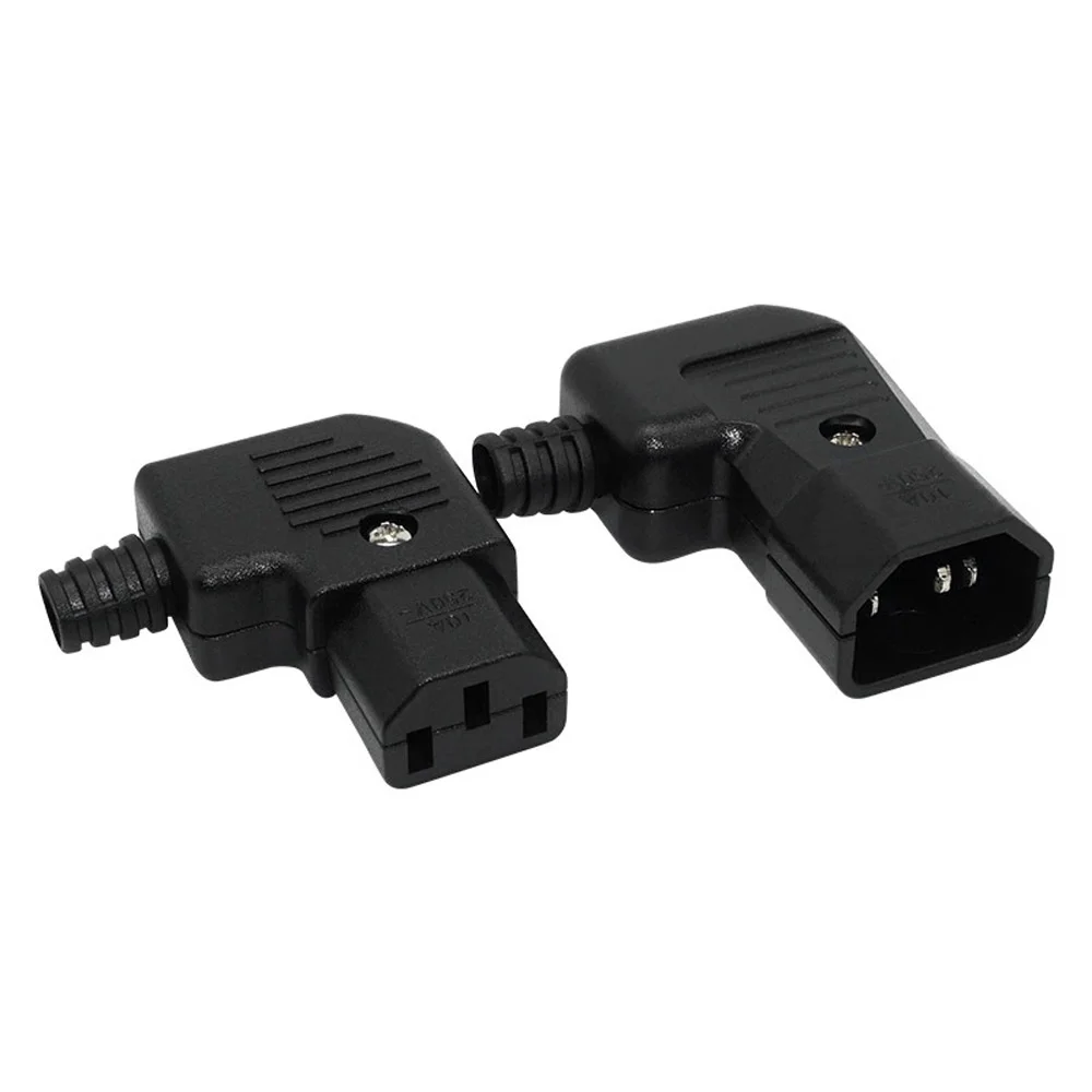 10A-250V-Elbow-IEC320-C13-C14-Power-Plug-Socket-Cord-Wiring-Power-Plug ...