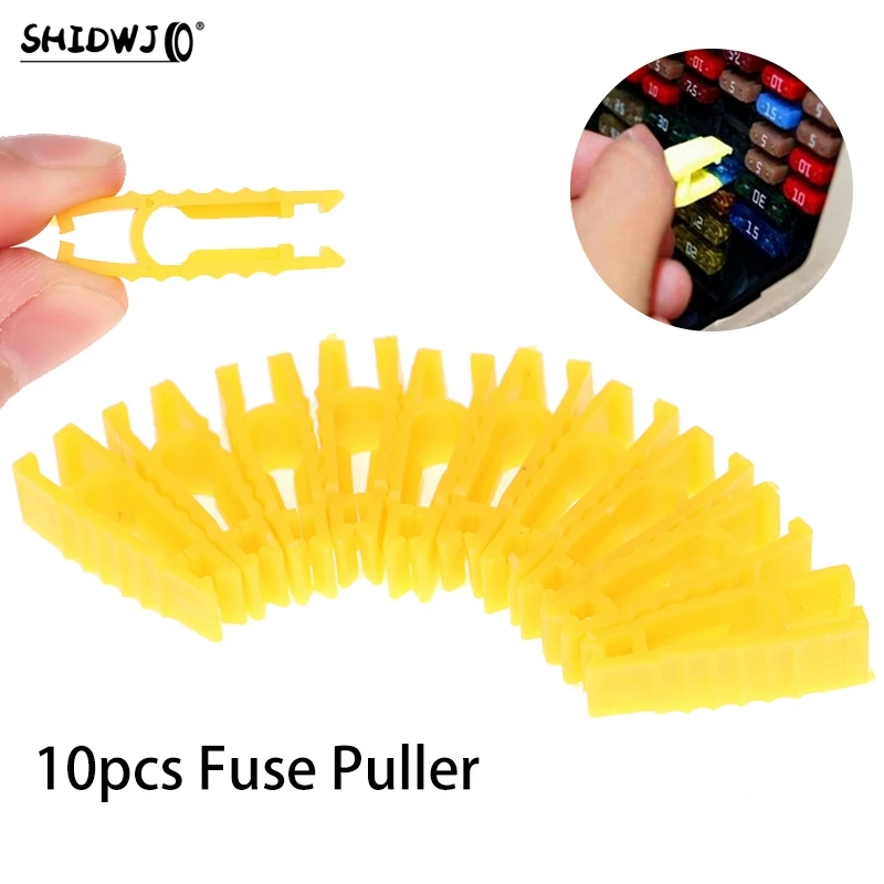 10Pcs-lot-Micro-Car-Fuse-Puller-Clip-Yellow-Plastic-Plier-Tweezers ...